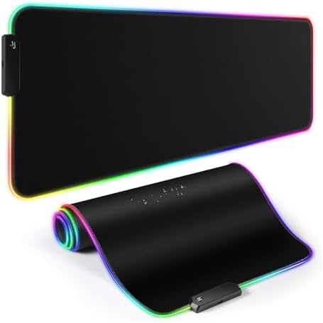 Amazon.com: RGB Gaming Mouse Pad,Large Mouse Pad,13 Colors Led Light ...