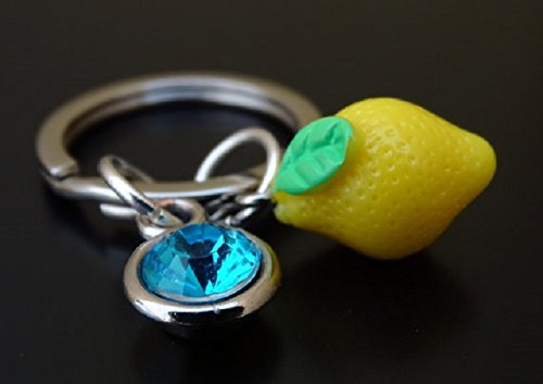 Amazon.com: Lemon Keychain, Lemon Charm, Lemon Pendant, Lemon Key chain ...