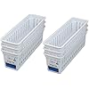 Amazon.com: Mainstays Slim Plastic Storage Trays Baskets in White- Set ...