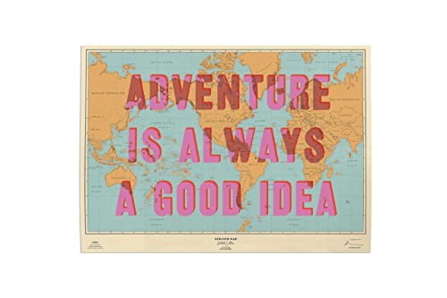 Luckies of London Scratch Map Motivational Wall Art | Scratch - Want It All
