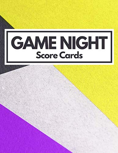 Game Night Score Cards: Game Night Score Board. Universal Score Sheets ...
