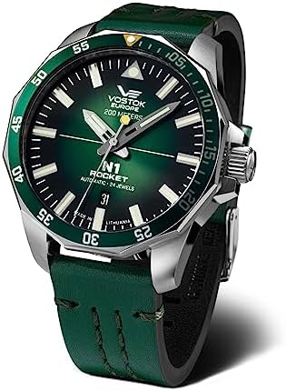 Vostok Europe Men's Watch with Leather Strap N1 Rocket Automatic 20 ATM ...