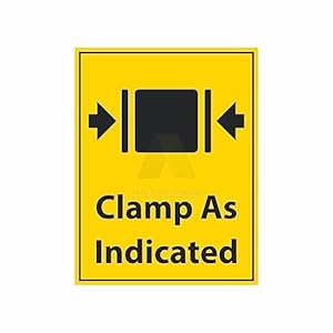 Anne Print Solutions® Clamp As Indicated Stickers Labels Safety Sign ...