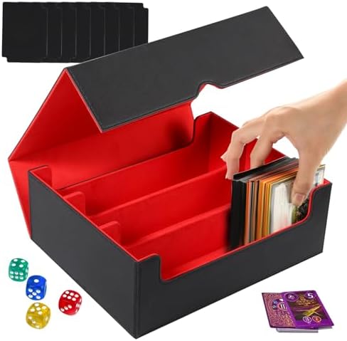 Ckbuity Magnetic Commander Card Deck Box for MTG Cards for 1800+ Pcs ...