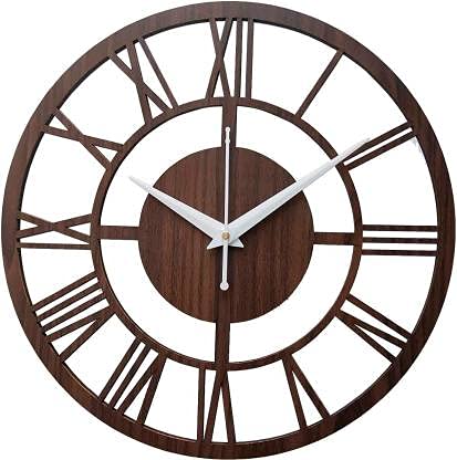 Buy Kuku Wall Clock for Home Living Room Office (Brown) Online at Low ...