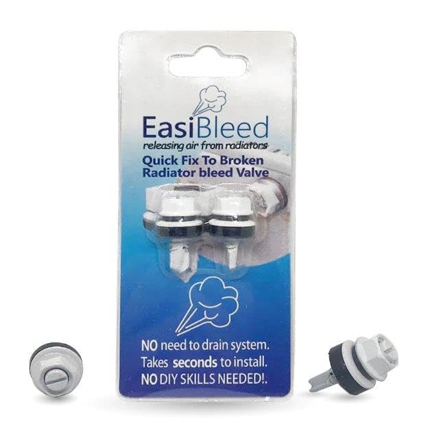 EasiBleed, Self-Drilling Radiator Bleed Draining Valves, Pack of 2 ...