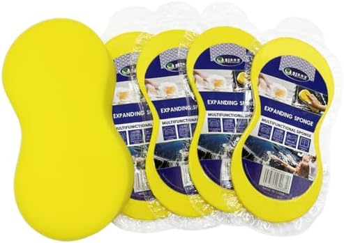 WAIZHIUA 5Pcs Jumbo Car Wash Sponges Car Cleaning Sponge Super ...