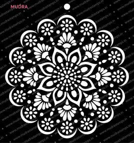 MUDRA STAMP Mudra Stencils - Mandala #3-6"x6" - for DIY Home Decors ...