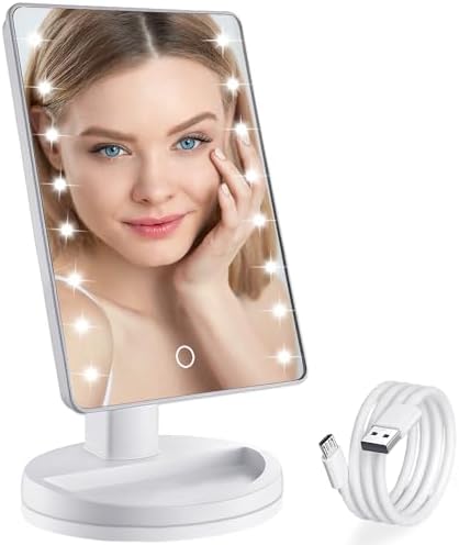 Amazon.com: Lighted Makeup Mirror with Lights, Vanity Mirror with ...