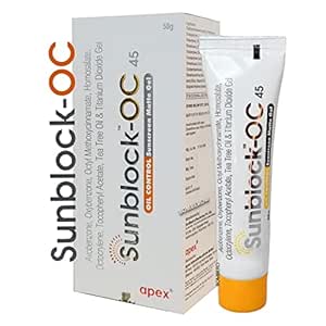 Sun block OC SPF 45 Oil Control Sunscreen Matte Gel 50gm (For External ...
