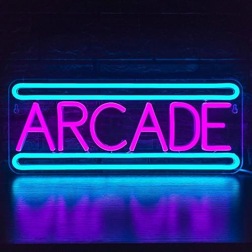 Amazon.com: Hoyoelec Arcade Neon Sign for Wall Décor with Dimmable ...