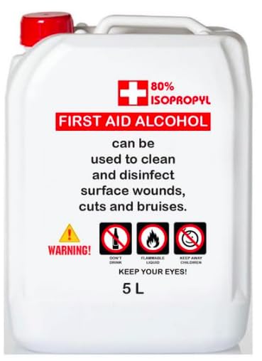 80% Rubbing Alcohol | Isopropyl Alcohol | First Aid Antiseptic Cleanser ...