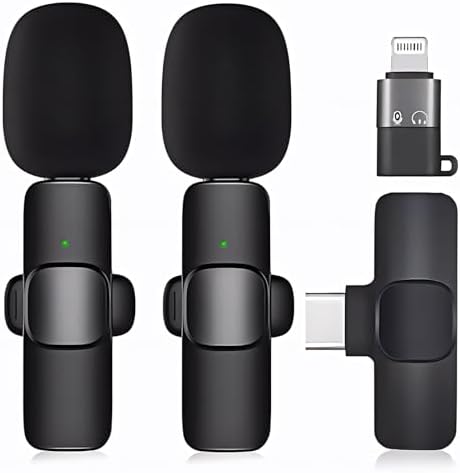 Mini Bluetooth Microphone for iPhone, Wireless Lavalier with USB-C ...