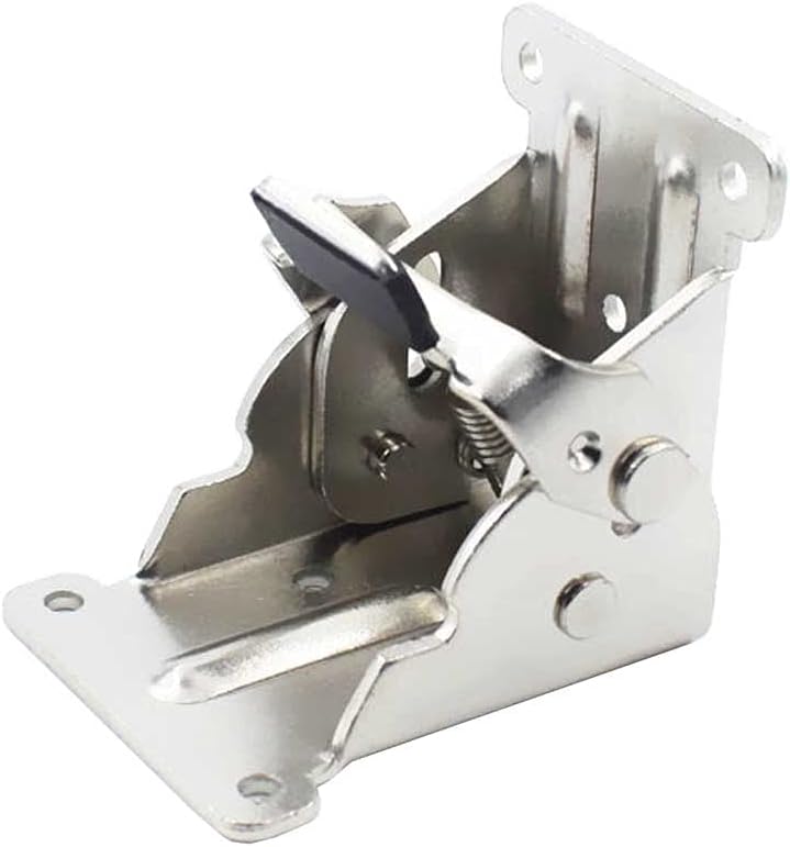 4 Pack Folding Table Leg Hinges, 90° Folding Brackets Locking Extension ...