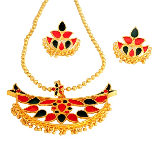 Buy Shreeji art Micro Gold Plated Traditional Assamese Jewellery Set ...