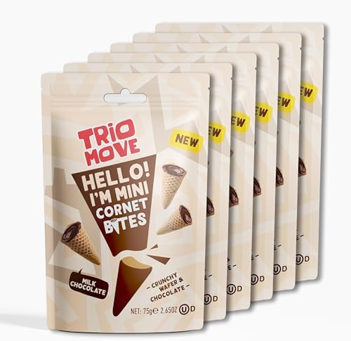 Amazon.com: Trio Move Mini Cornet Bites – Delicious Bite-Sized Crunchy ...