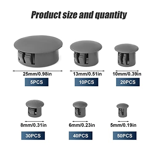 Plastic Hole Plugs, 5/6/8/10/13/25mm Flush Type Hole Plugs Locking ...