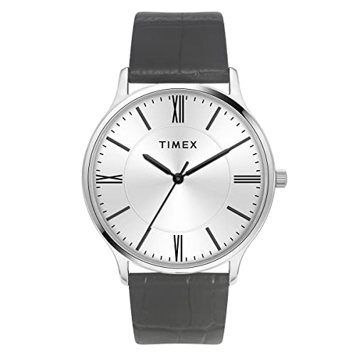 TIMEX 3 Hands Men Analog Silver Dial Coloured Quartz Watch, Round Dial ...