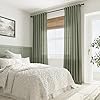 Amazon.com: Linen Blend Green Curtains 84 Inches Long 2 Panels for ...