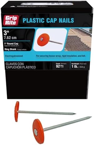 Amazon.com: Grip Rite 3PRCAP1 1.150 lb Electro Galvanized Round Plastic ...