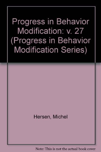 Amazon.com: Progress in Behavior Modification (Progress in Behavior ...