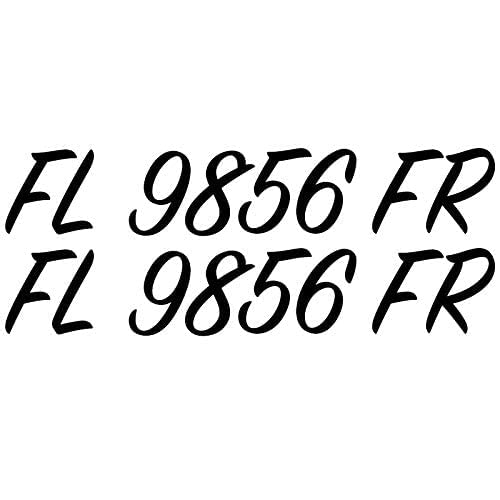 Amazon.com: Set of 2 Custom Boat Registration Numbers and Letters Jet ...