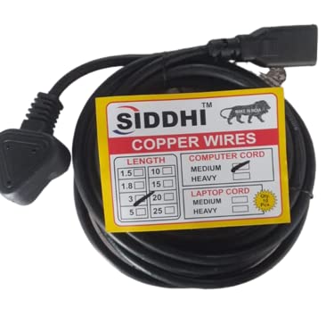 Computer Power Cable Cord for Desktops PC and Printers/Monitor Power ...