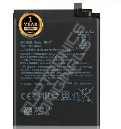 FLIPTRONICS ORIGINALS® BN47 Battery for Redmi 6 Pro I A2 Lite Battery ...