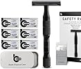 Amazon.com: Matte Black Safety Razor, Single Blade Razors for Men, with ...