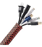 Amazon.com: AGPTEK Cable Sleeve Cover, 10ft - 4/5inch, with 10 ...