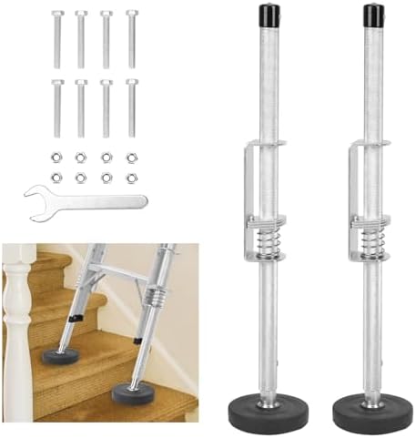 aleawol 50cm Adjustable Ladder Leveler, 40cm/15.75 inch Expansion ...