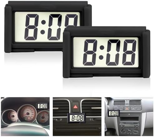 Amazon.com: Suvnie Car Dashboard Digital Clock, Mini Portable Digital ...