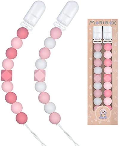 Amazon.com : Pacifier Clips for Baby Boys Girls Paci Clip Holder ...