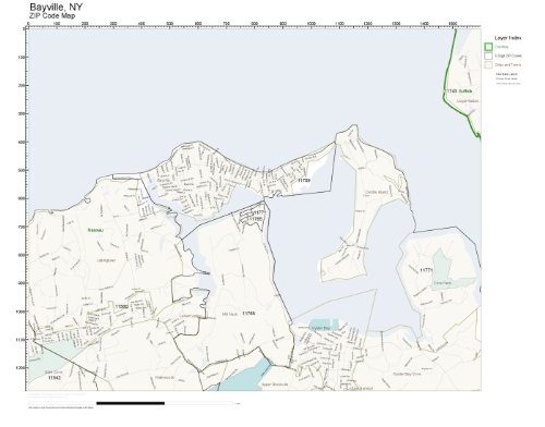 Working Maps Zip Code Wall Map Of Bayville Ny Zip | Desertcart Sri Lanka