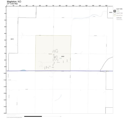 ZIP Code Wall Map of Mapleton, ND ZIP Code Map Not Laminated: Amazon ...