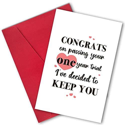 Qiliji One Year Anniversary Card 1 Year Anniversary Card For Boyfriend Qiliji One Year Anniversary Card 1 Year Anniversary Card For Boyfriend