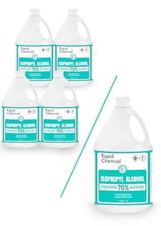 70% Isopropyl Alcohol 4L 4 Pack - Made in Canada - 4L USP Grade Isopropyl Rubbing Alcohol ...