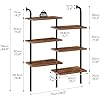 Amazon.com: HOOBRO L-Shaped Ladder Shelf, 6-Tier Corner Bookshelf ...