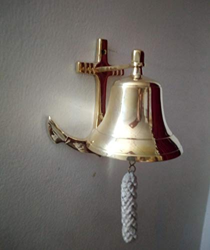 Solid Brass Wall Mount Bell with Anchor Shaped Hanger : Amazon.in: Home ...