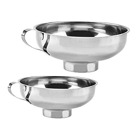 Amazon.com: Set of 2 Pcs Mason Jar Funnel Set - Stainless Steel Canning ...
