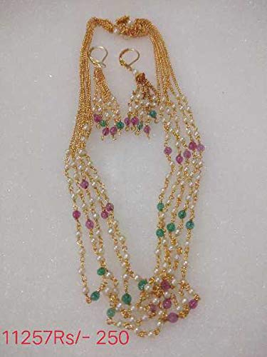 Buy Gold Plated Traditional Perl Chain and hangings at Amazon.in