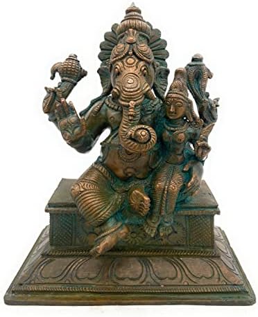 Buy South Indian Arts Bronze Lakshmi Ganapathy, Lakshmi Ganesha, Laxmi ...