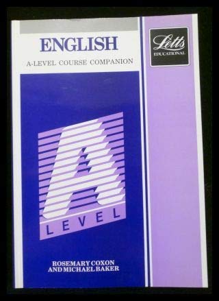 A-level English (Letts Study Aids): Rosemary; Baker Coxon ...