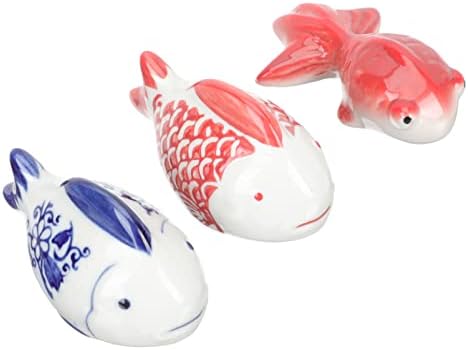 Amazon.com: WitnyStore Very Small Ceramic ¾ Tall Goldfish Miniature ...