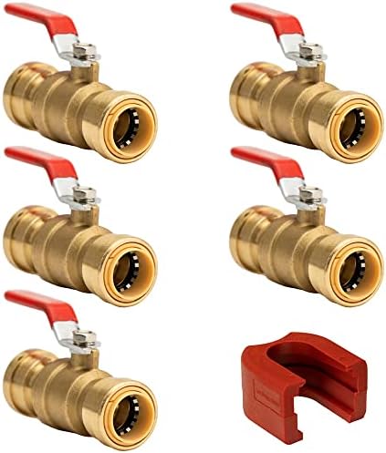 Amazon.com: QuickFitting 1/2 Inch Push On Ball Valve | Patented Design ...