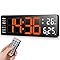 Fuloon Digital Wall Clock, 13 inch Adjustable Brightness Large Display ...