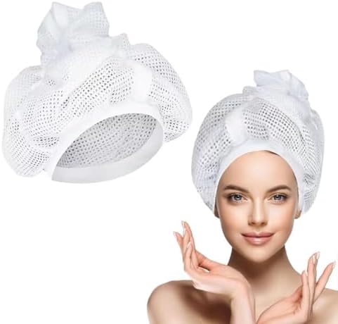 Amazon.com: JUMETE Net Plopping Cap for Drying Curly Hair, Bonnet With ...