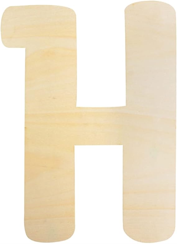 Amazon.com: Wooden Letters H Large Wooden Letters 12 Inch Unfinished ...
