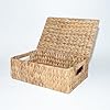 Wickerfield Water Hyacinth Woven Storage Box for Shelves Wicker Gift ...
