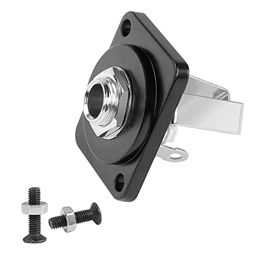 QIANRENON TRS 1/4 Panel Mount Solder Audio Adapter TRS 6.35mm Female to ...